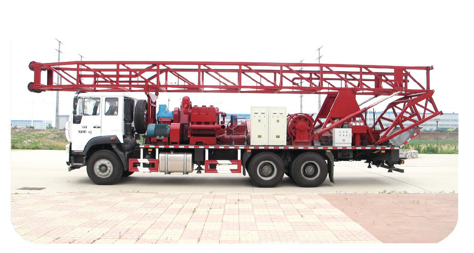 Double Power double winch SPC-600 portable borewell drilling rig for ...